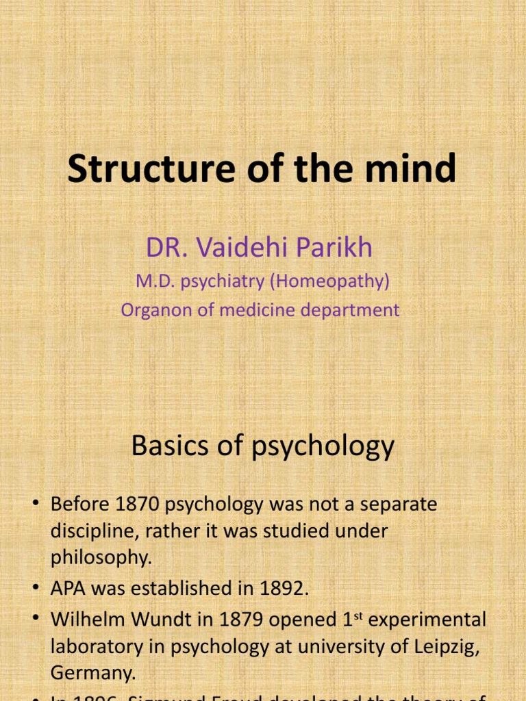 Structure of The Mind | PDF Structure of The Mind | PDF