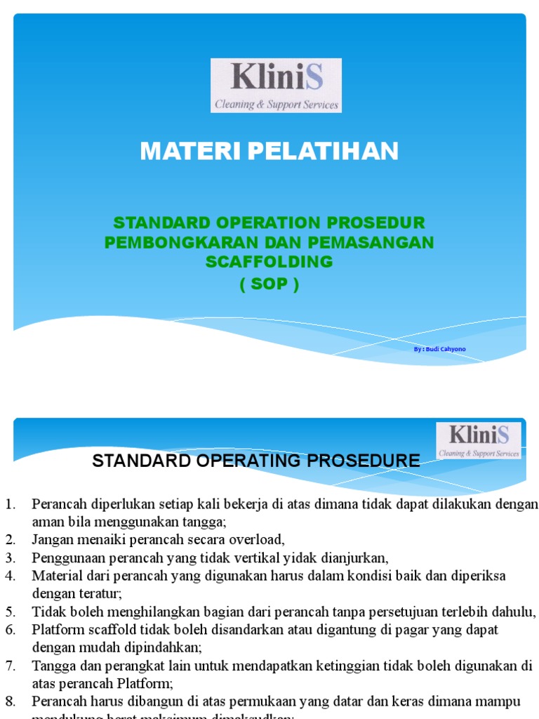 SOP Scaffolding | PDF