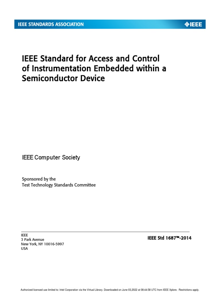 IEEE Standard For Access and Control of Instrumentation Embedded Within ...