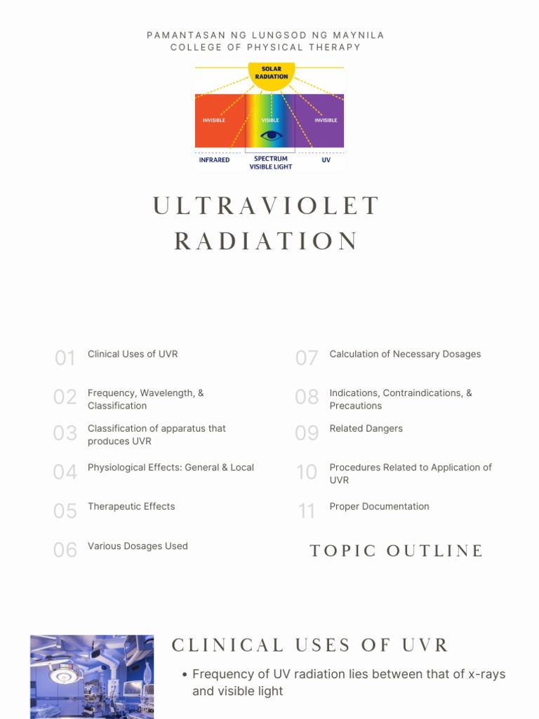 Ultraviolet Radiation: Clinical Applications, Dosages, and Safety ...