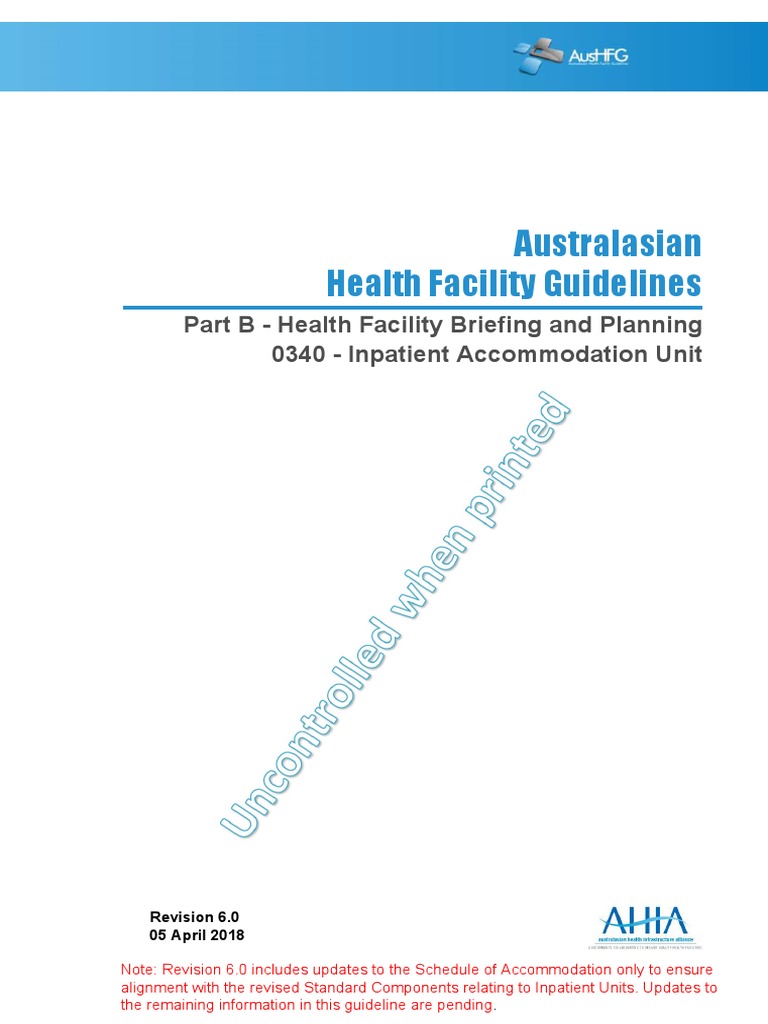 Australasian Health Facility Guidelines | PDF | Health Care | Intensive ...