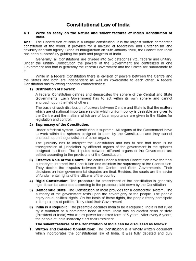 Constitutional Law of India, P-I | PDF | Pardon | Bill (Law)