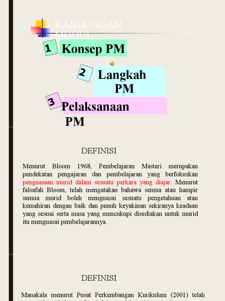Pembelajaran Masteri | PDF