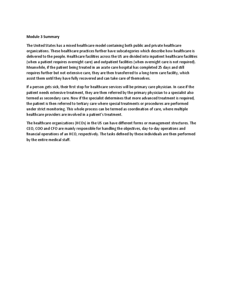 Module 3 Summary | PDF