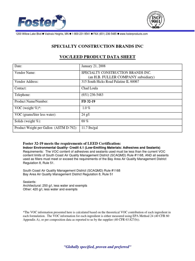 32 19 VOC LEED Report 1 | PDF