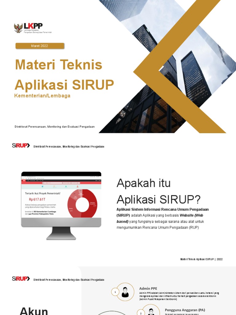 Panduan Aplikasi SIRUP 2022 | PDF