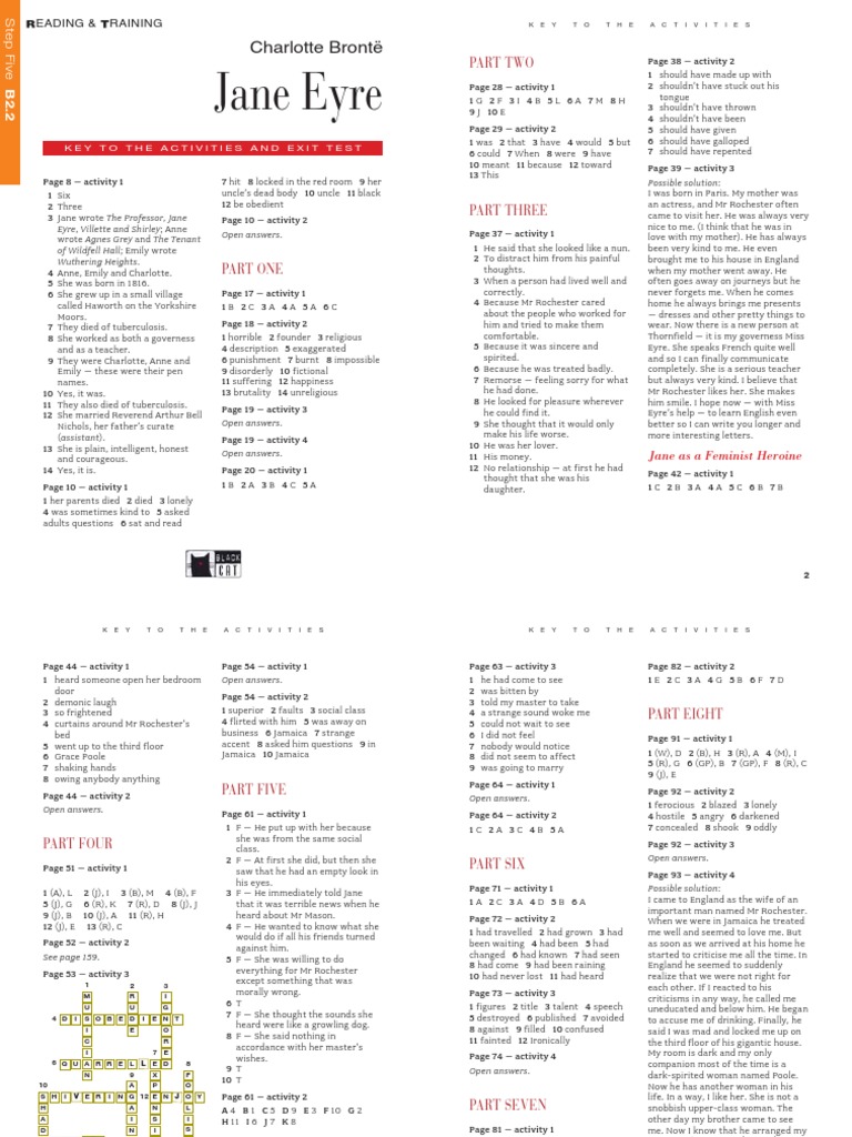 RT-JaneEyre S5 KEY TEST | PDF | Charlotte Brontë | Jane Eyre