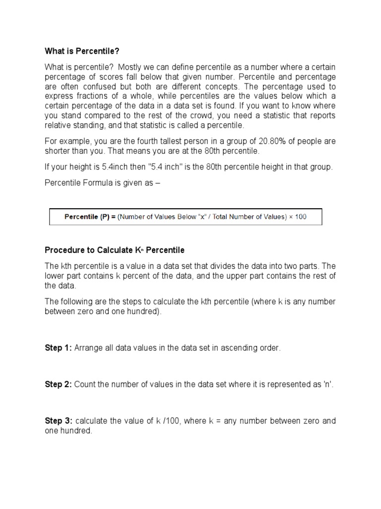 Percentile and Quartile | PDF | Percentile | Quartile
