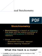 Stoichiometry Formula Sheet | PDF
