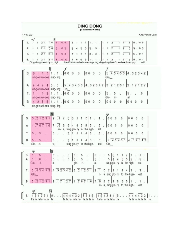 Teks Koor Ding Dong | PDF