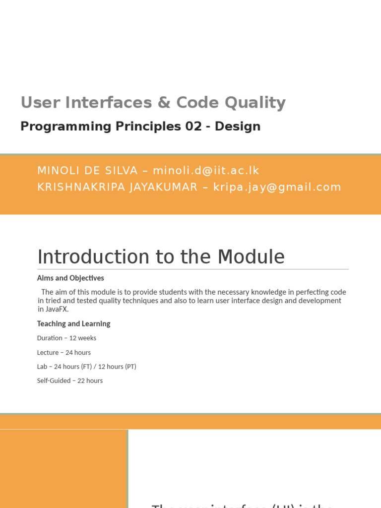 Lecture 01 - Introduction To UI and JavaFX - Tagged | PDF
