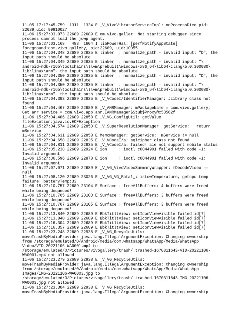 Log | PDF | Android (Operating System) | Computer Programming