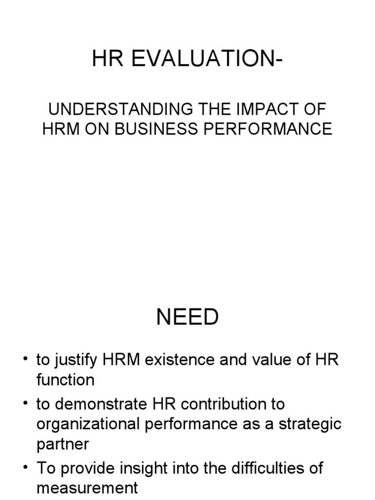 HRM Evaluation | PDF | Human Resource Management | Benchmarking