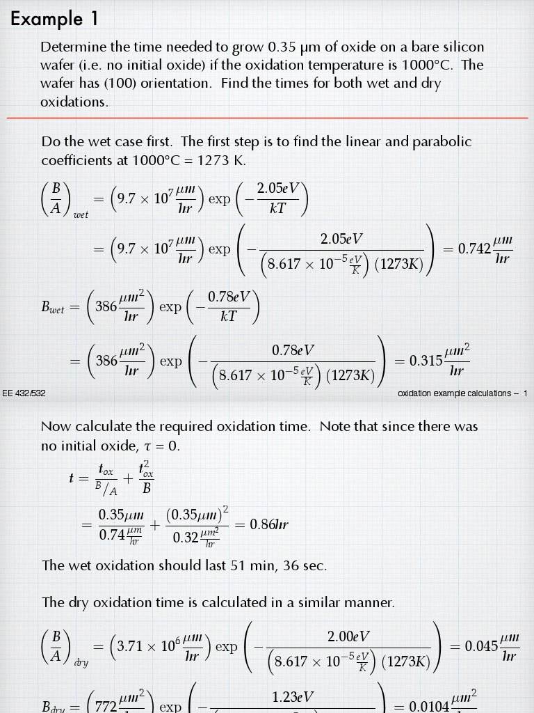 Oxidation Examples | PDF | Wafer (Electronics) | Applied And ...