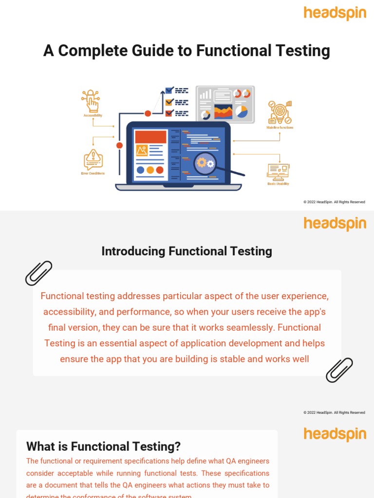 A Complete Guide To Functional Testing | PDF | Software Testing ...