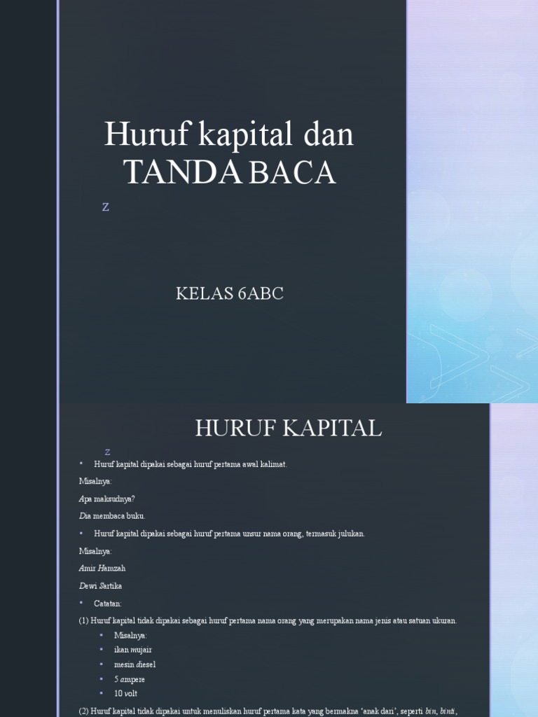 Huruf Kapital Dan Tanda Baca | PDF