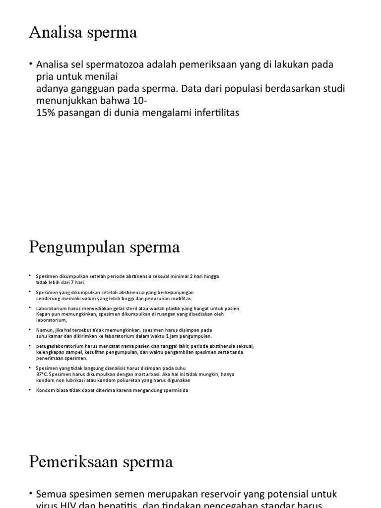 Analisa Sperma | PDF