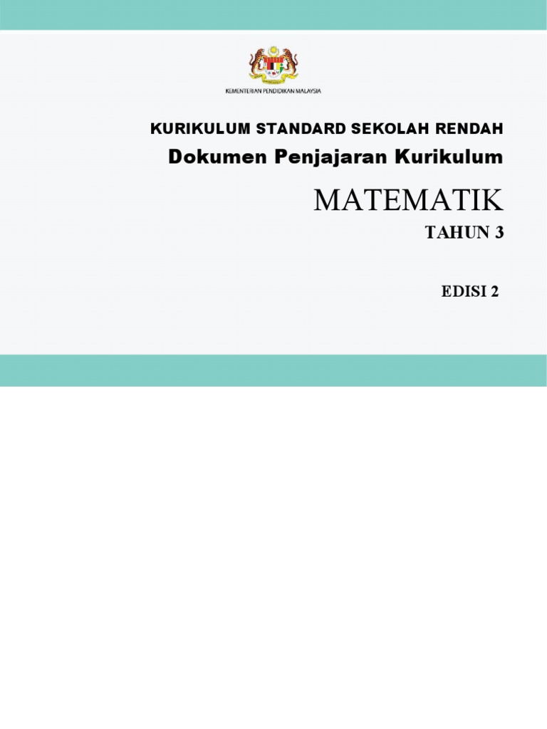DPK 2.0 Matematik SK Tahun 3 | PDF
