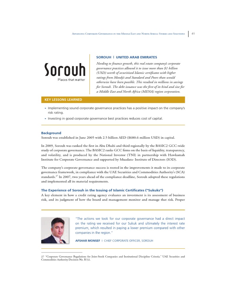 Handout 3 Corporate Governance Case Study Sorouh | PDF | Risk ... Handout 3 Corporate Governance Case Study Sorouh | PDF | Risk ...