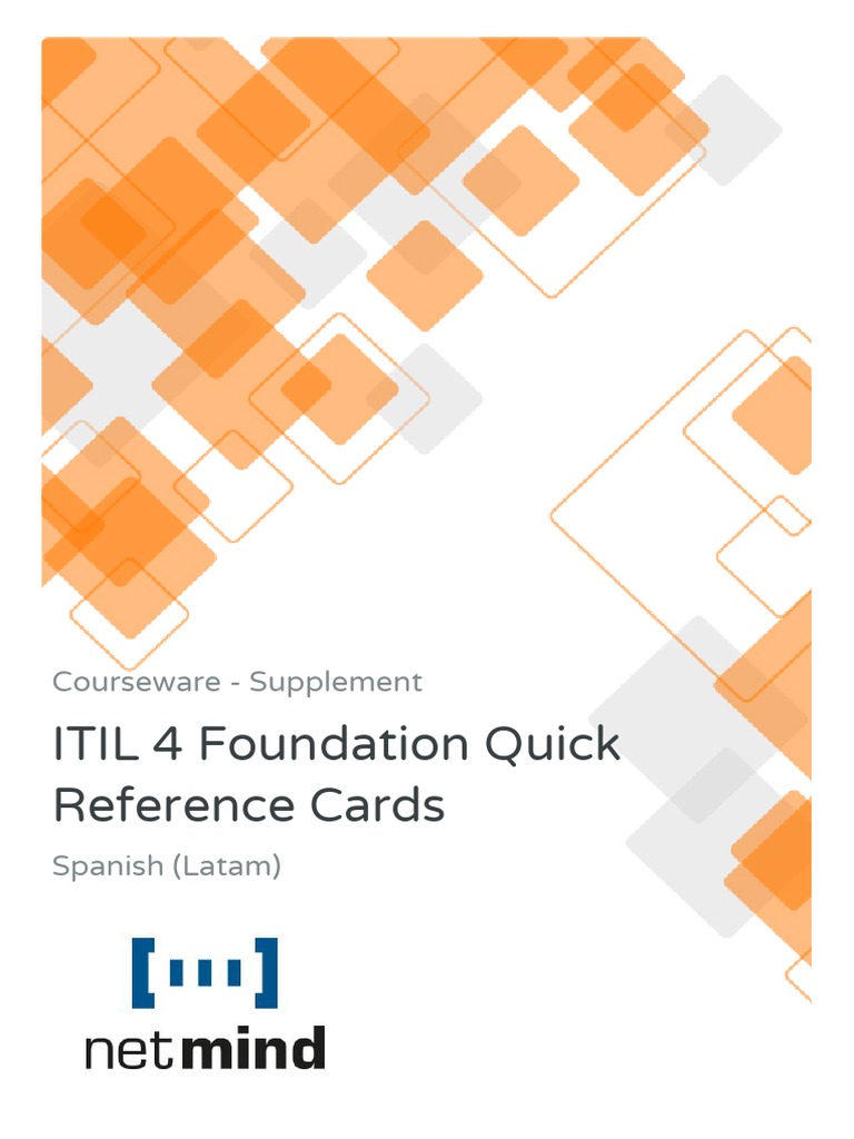 ITIL 4 Foundation Quick Reference Cards | PDF | Itil | Mesa de ayuda