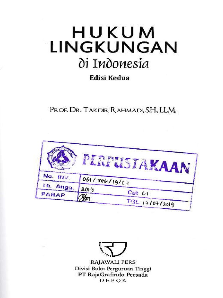 Hukum Lingkungan Di Indonesia Ed.2 | PDF