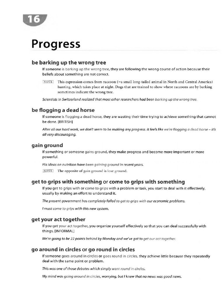 Idioms (Unit 16) | PDF