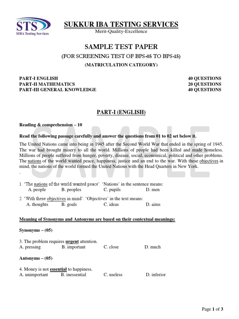 Matriculation Education System | Formal Education