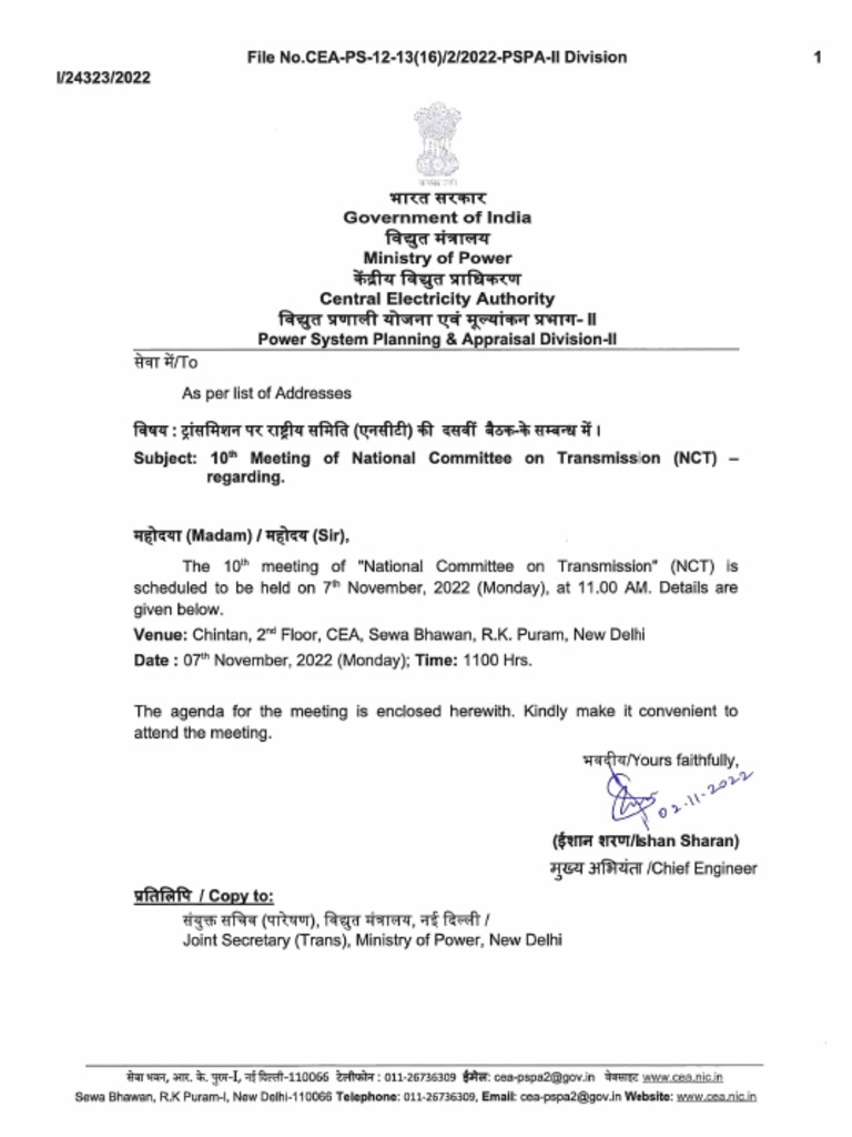 10th NCT Agenda | PDF | Electric Power Transmission | High Voltage ...