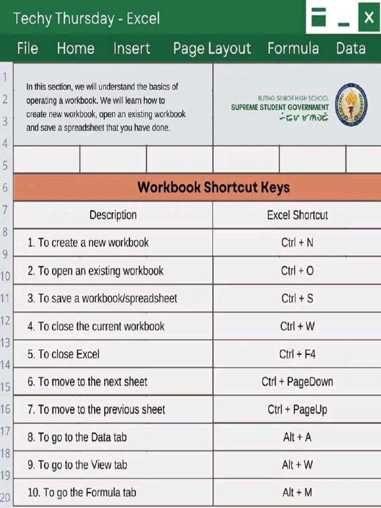 Excel Shortcuts | PDF