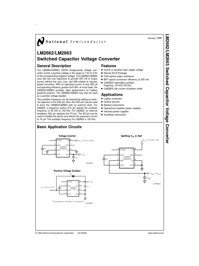 LM2663中文资料 | PDF | Capacitor | Electronic Oscillator