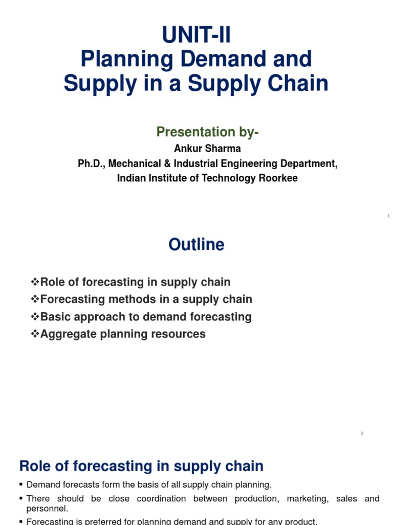 Planning Demand Ad Supply in Supply Chain | PDF