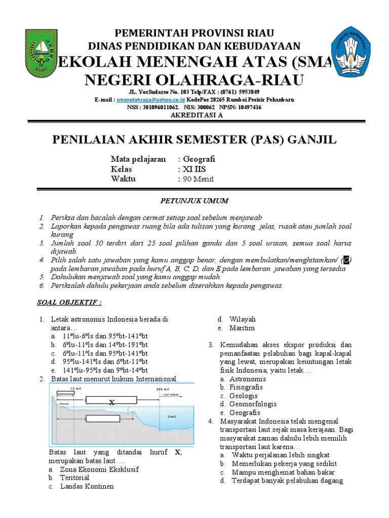 Uas Kls 11 SMT 1 Iis | PDF