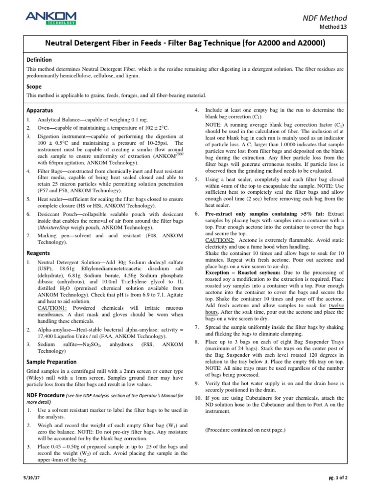 Method - 13 - NSDFSDF DFDF - A2000 | PDF | Filtration | Chemistry