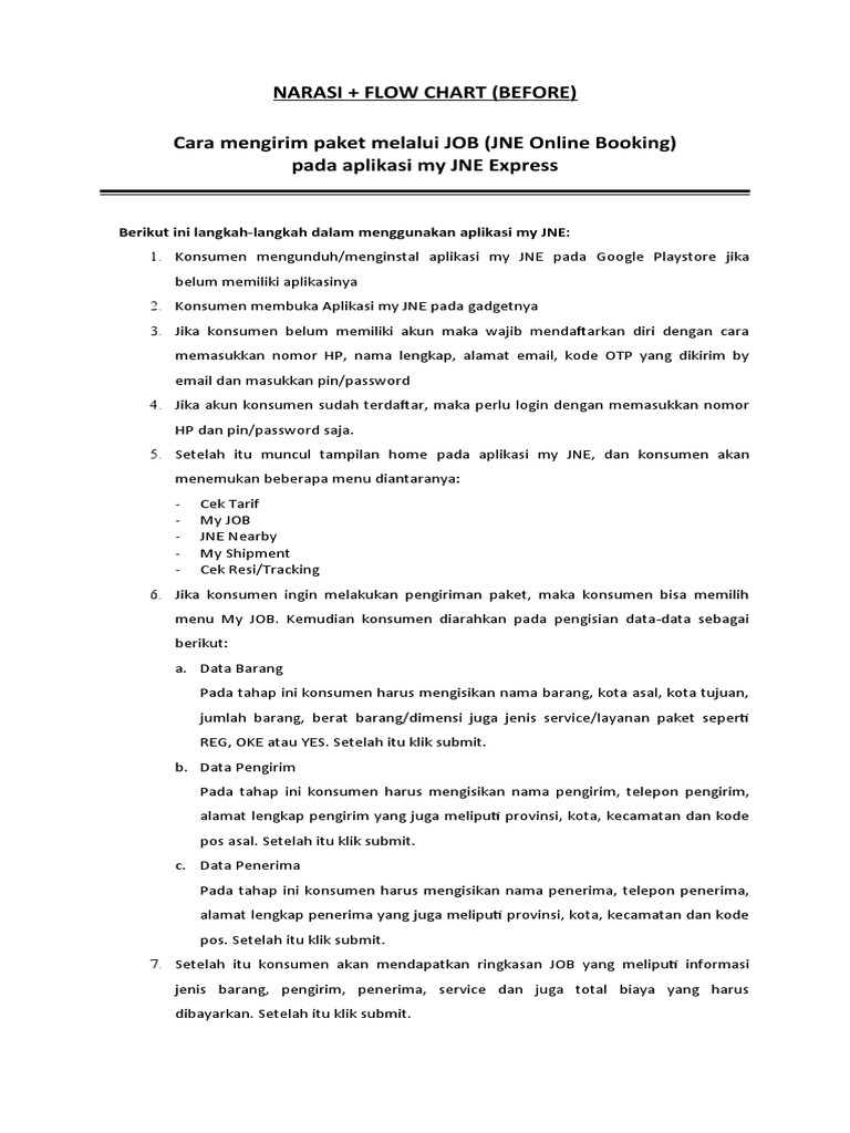 Narasi+flowchart (Before) Rev. | PDF