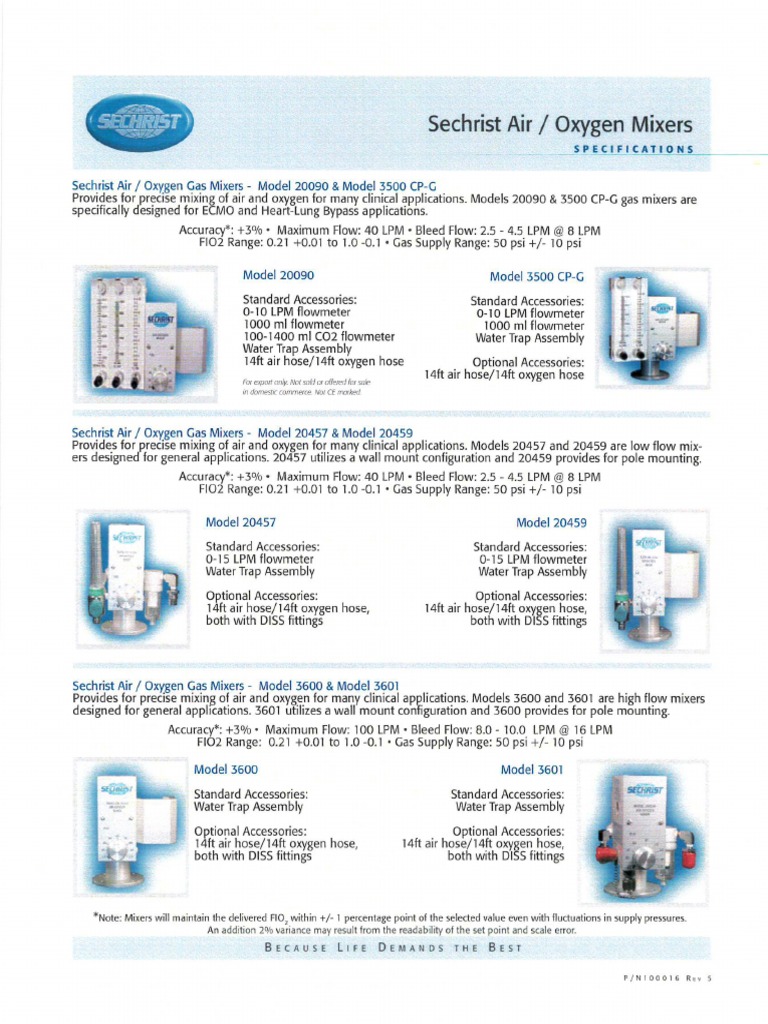 Sechrist Mixer Specifications | PDF