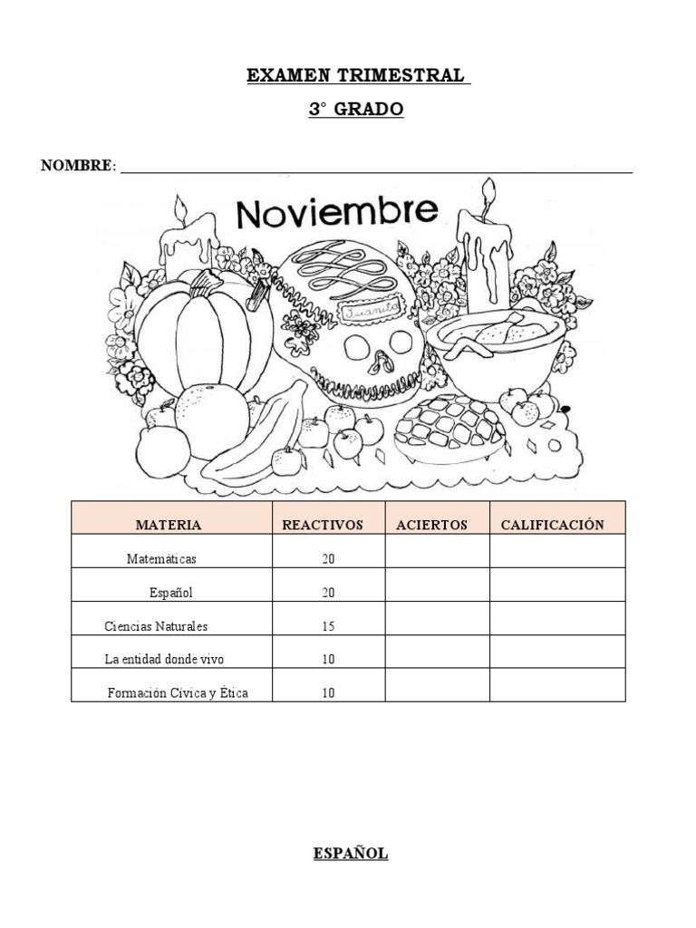 Exam Trim 1 Mate y Puebla | PDF | Esqueleto | Pulmón