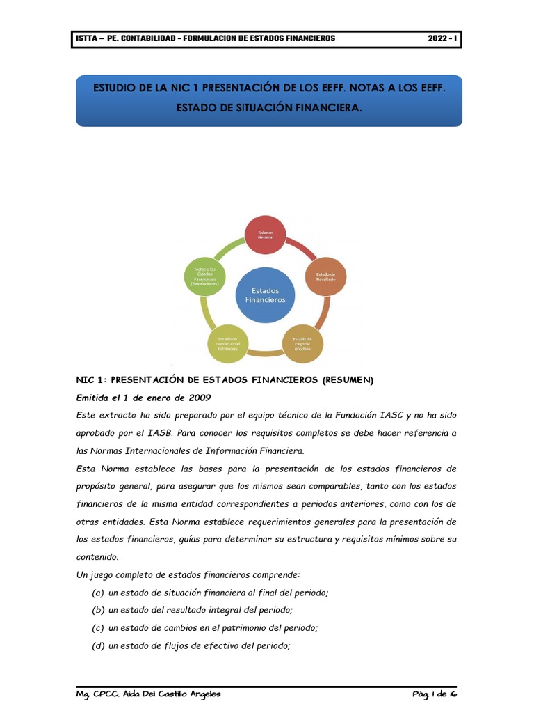 1.1 Eeff Tema I | PDF | Contabilidad | Estado financiero