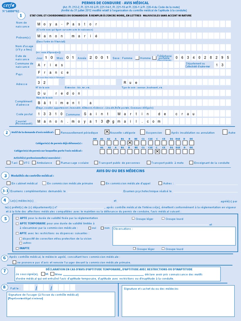Cerfa 14880-02 | PDF