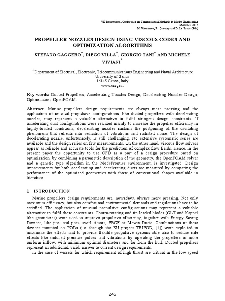 Marine 2017 18_Propeller Nozzles Design | PDF | Propeller | Mathematical Optimization