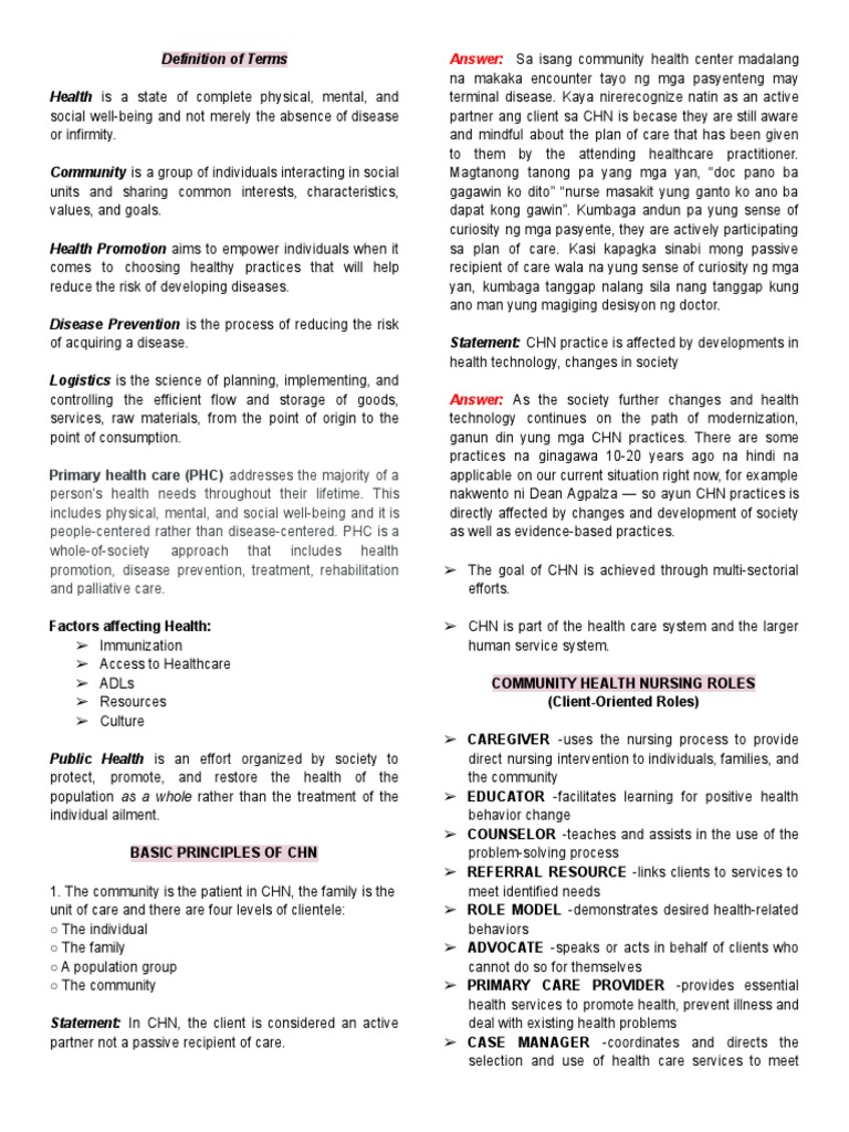 CHN Lec Recitation Cheat Sheet | PDF