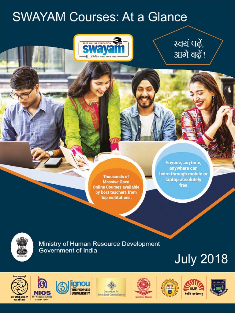 SWAYAM BOOKLET 5 Teacher Education Certificate Courses July 2018 | PDF