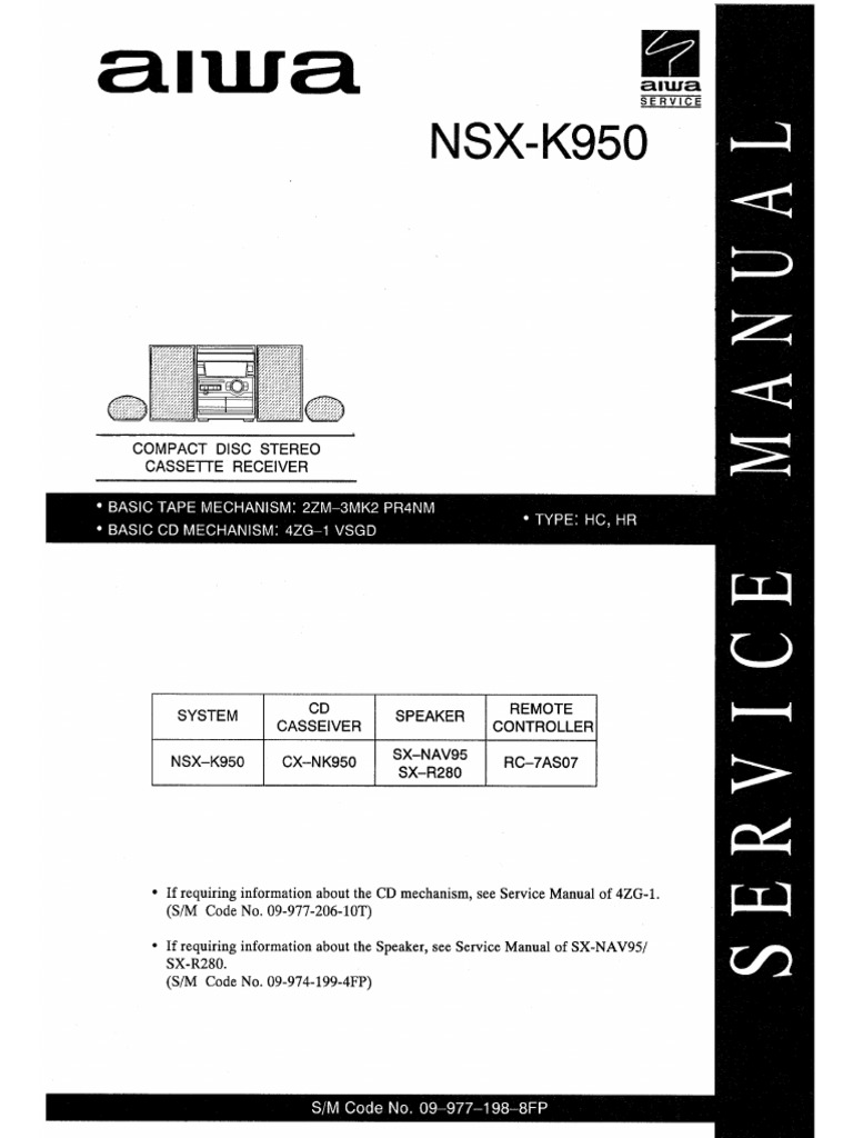 Aiwa nsx-k950 | PDF