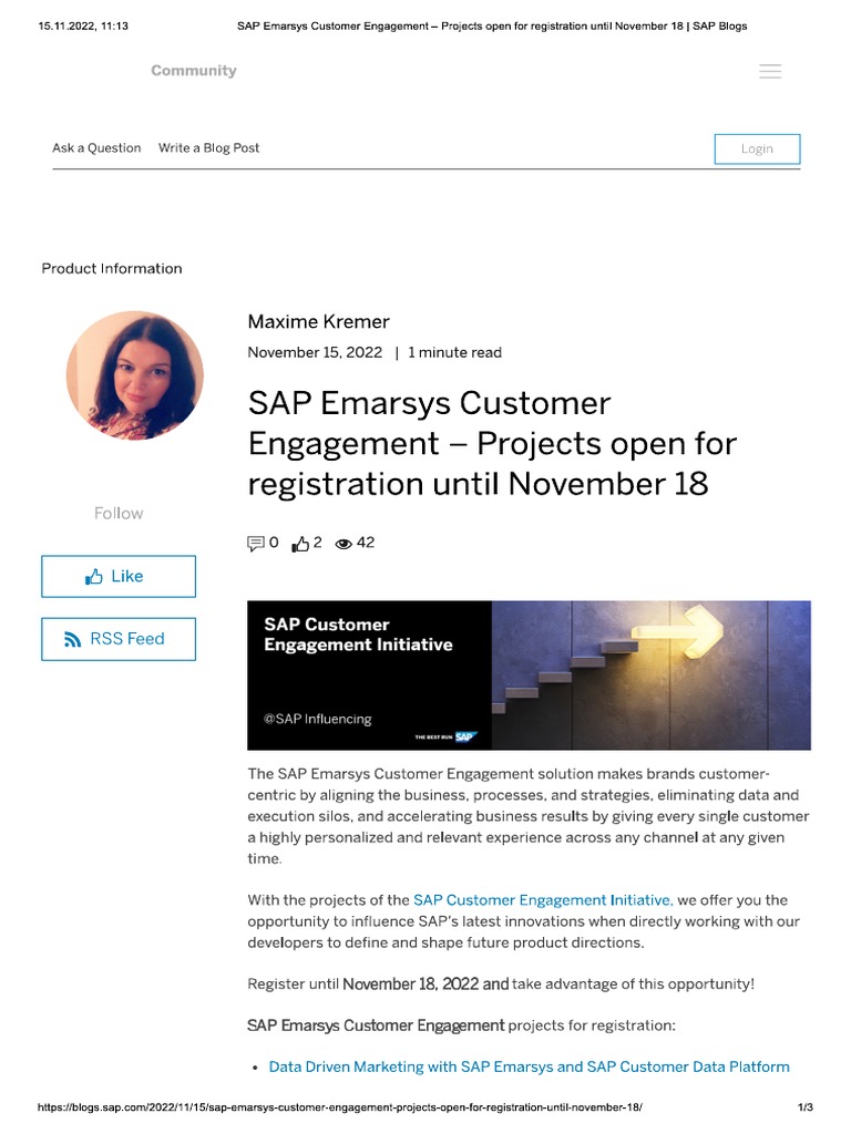 Sap Emarsys Customer Engagement Projects Pdf