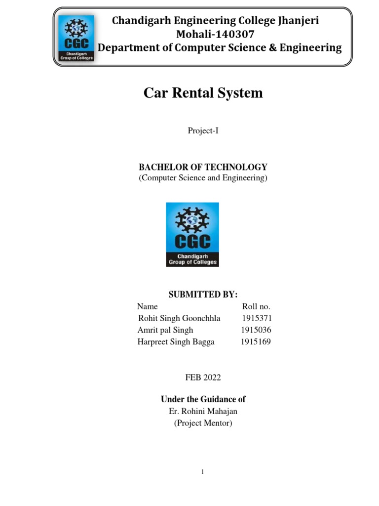 Car Rental System Project Overview | PDF | Websites | Information