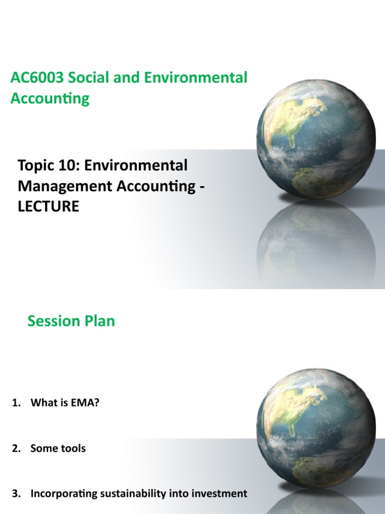 Understanding Environmental Management Accounting | PDF | Life Cycle ...