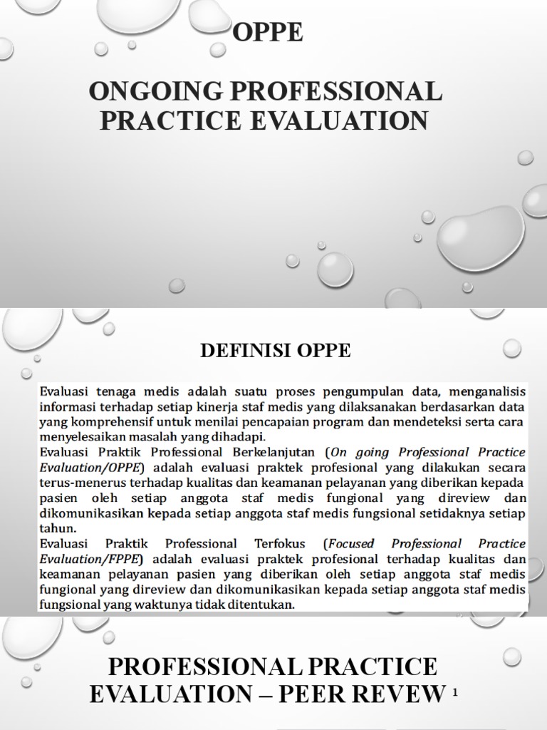 OPPE - Ongoing Professional Practice Evaluation | PDF