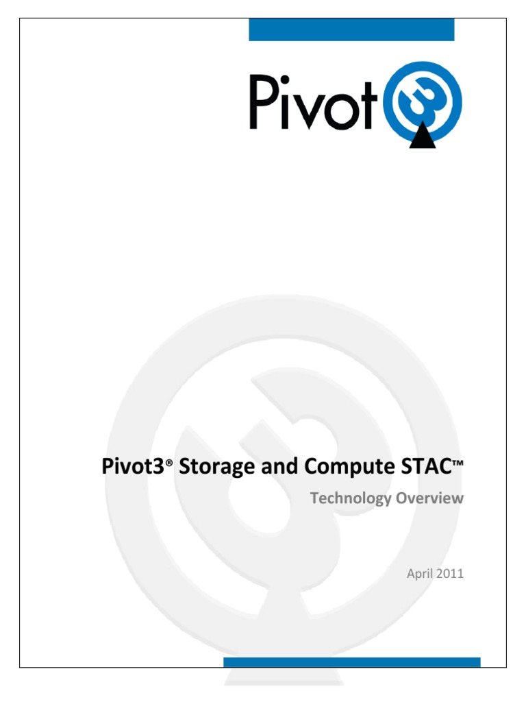 Pivot3 Technology Overview | PDF | Virtual Machine | Virtualization
