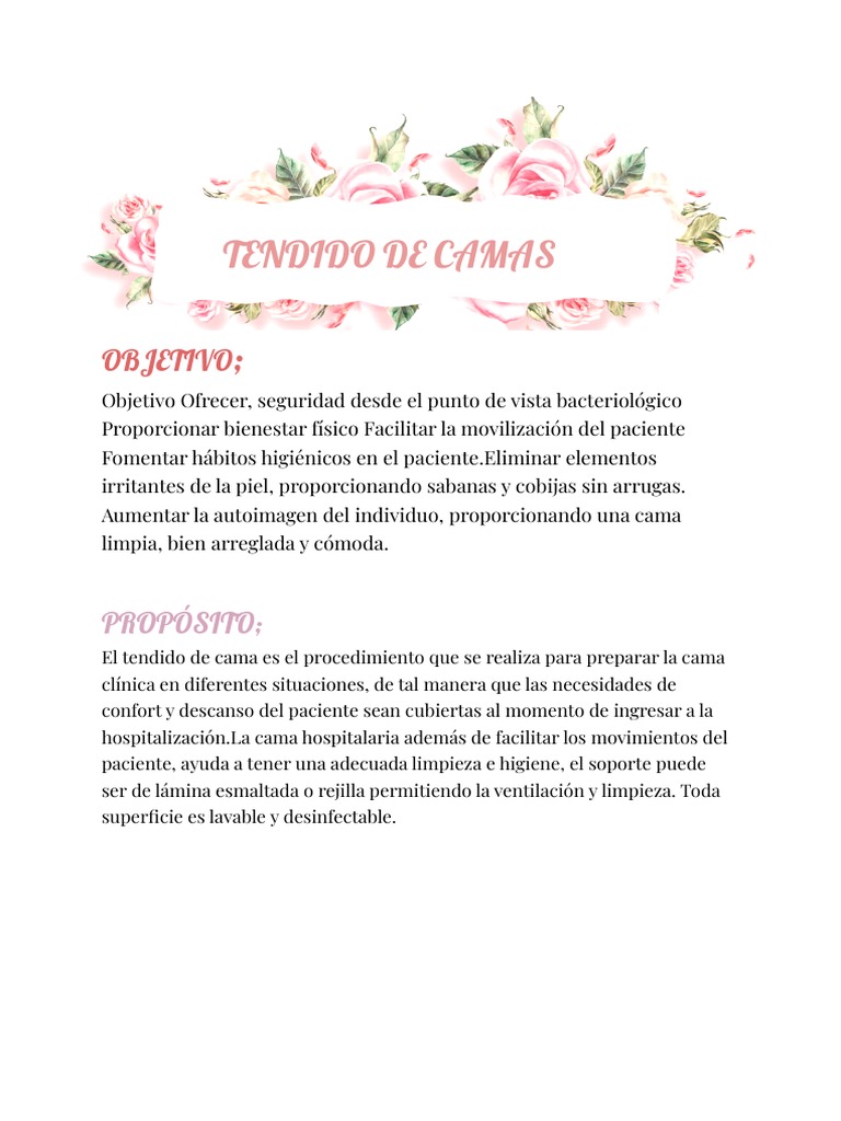 Tendido de Camas | PDF | Hospital | Colchón