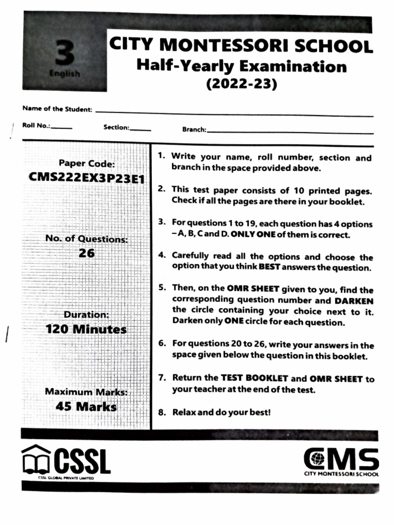 CSSL Global's Half-Yearly Exam Insights | PDF