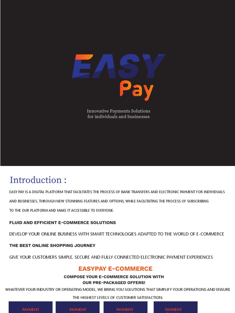 Easy Pay | PDF | E Commerce | Payments